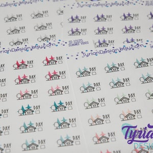 Housing Payment Stickers. Different Color Options. Keep Track of Rent ...