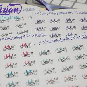 Housing Payment Stickers. Different Color Options. Keep Track of Rent ...