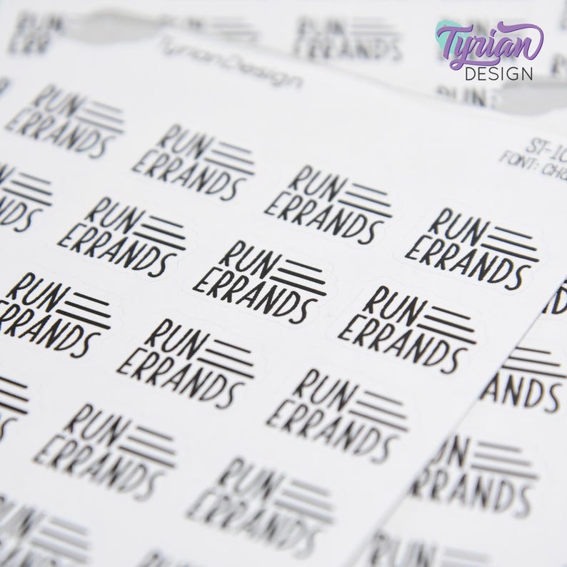 Run Errands Sticker | Errands Sticker | 20 Stickers | .74" X .58" Each ...