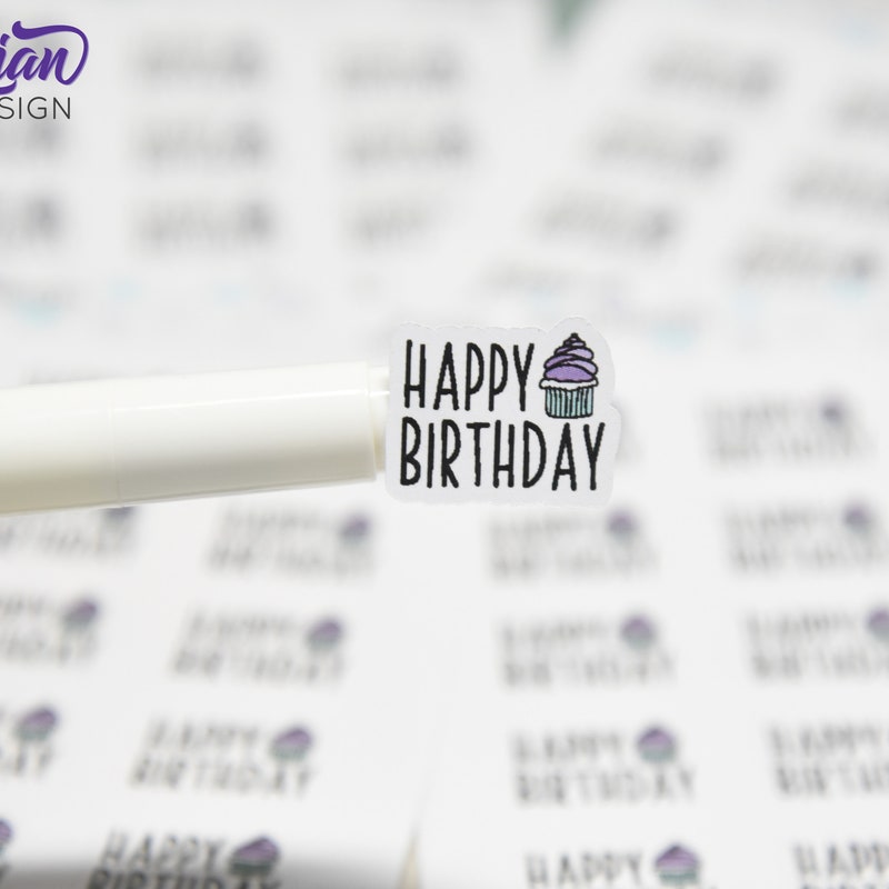 Happy Birthday Sticker - Etsy