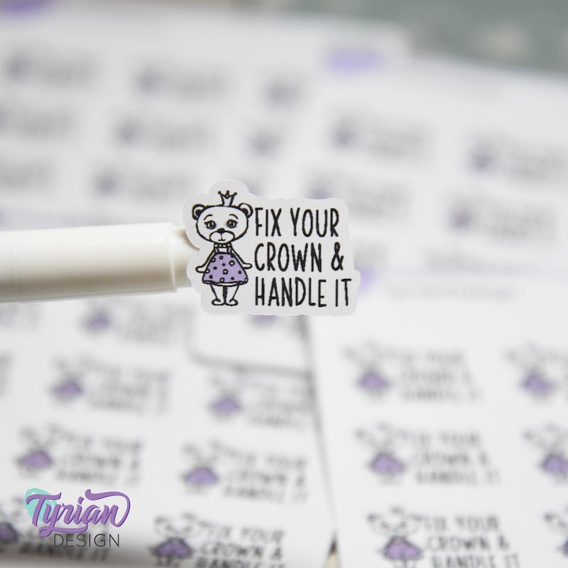 Bear Crown Sticker - Etsy