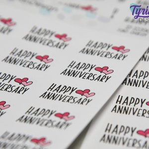 Happy Anniversary Stickers | Anniversary Stickers | 15 Stickers | .95 ...