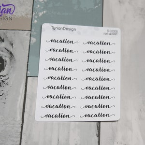 Vacation Stickers | Planning Sticker | 18 Stickers | 1.5 X .33 Inches ...