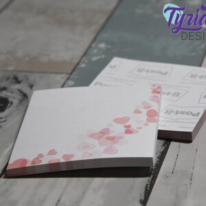 Falling Hearts Post-it Notes | Falling Hearts Background Sticky Notes ...