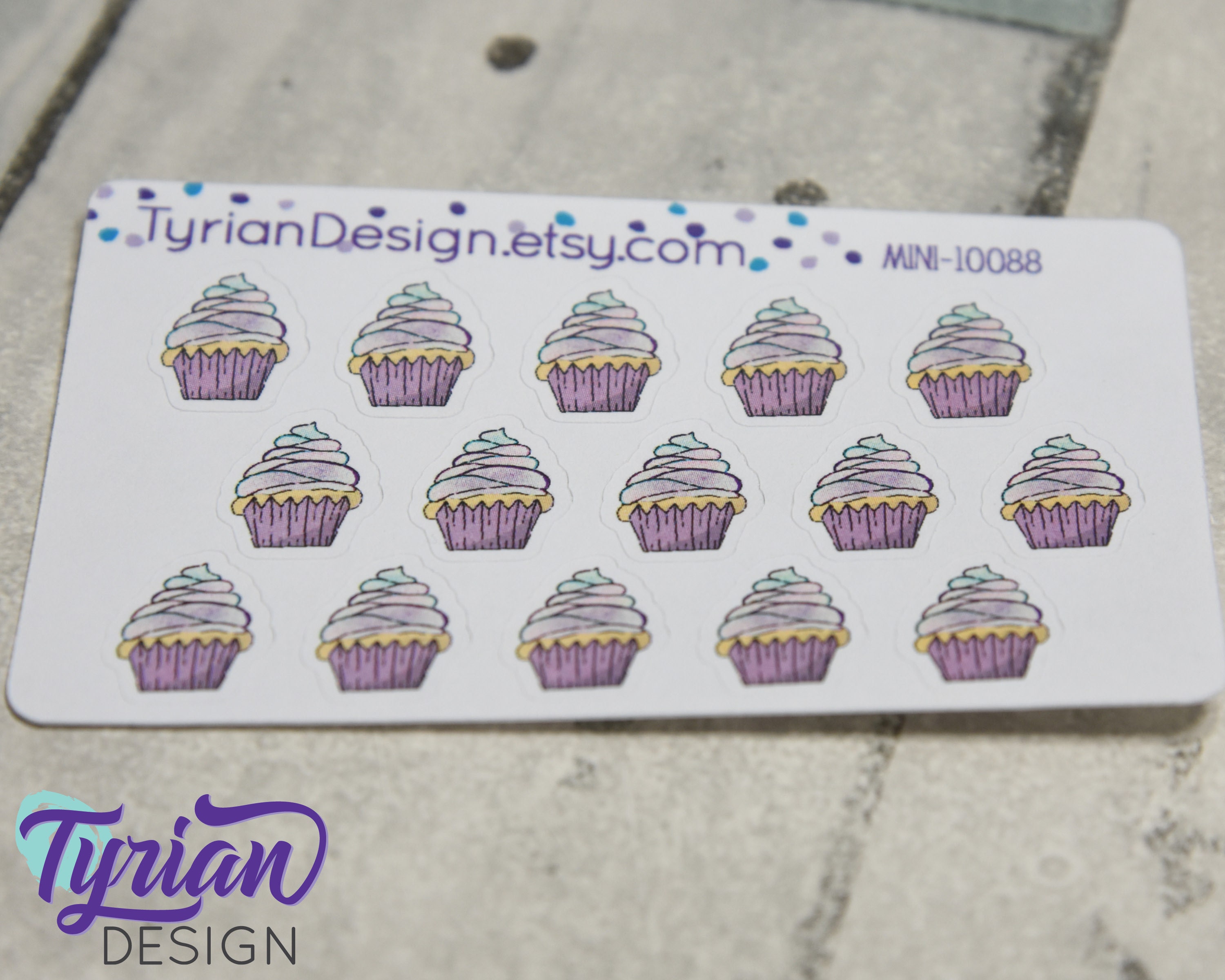 Cupcake Stickers Mini Sheet for Planners and Journals. Mini | Etsy