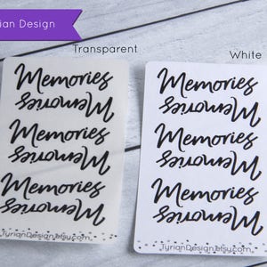 Memories Stickers for Planners and Journals. Memory Stickers Are ...