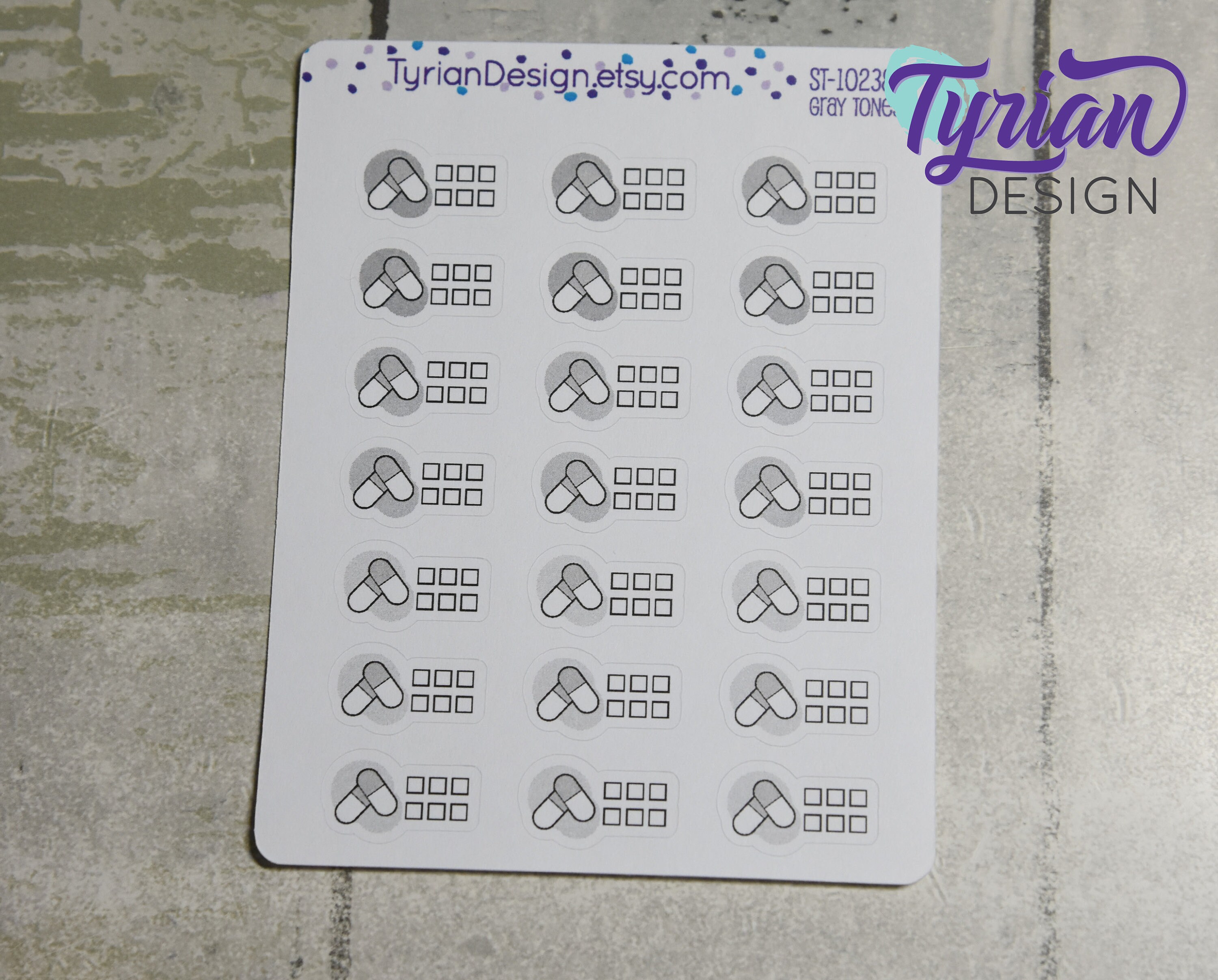 Meds Stickers With 6 Check Boxes. Different Color Options. - Etsy UK