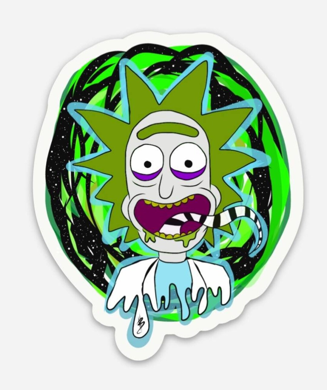 Beetle-rick Vinyl Decal- Original Art Sticker - Etsy