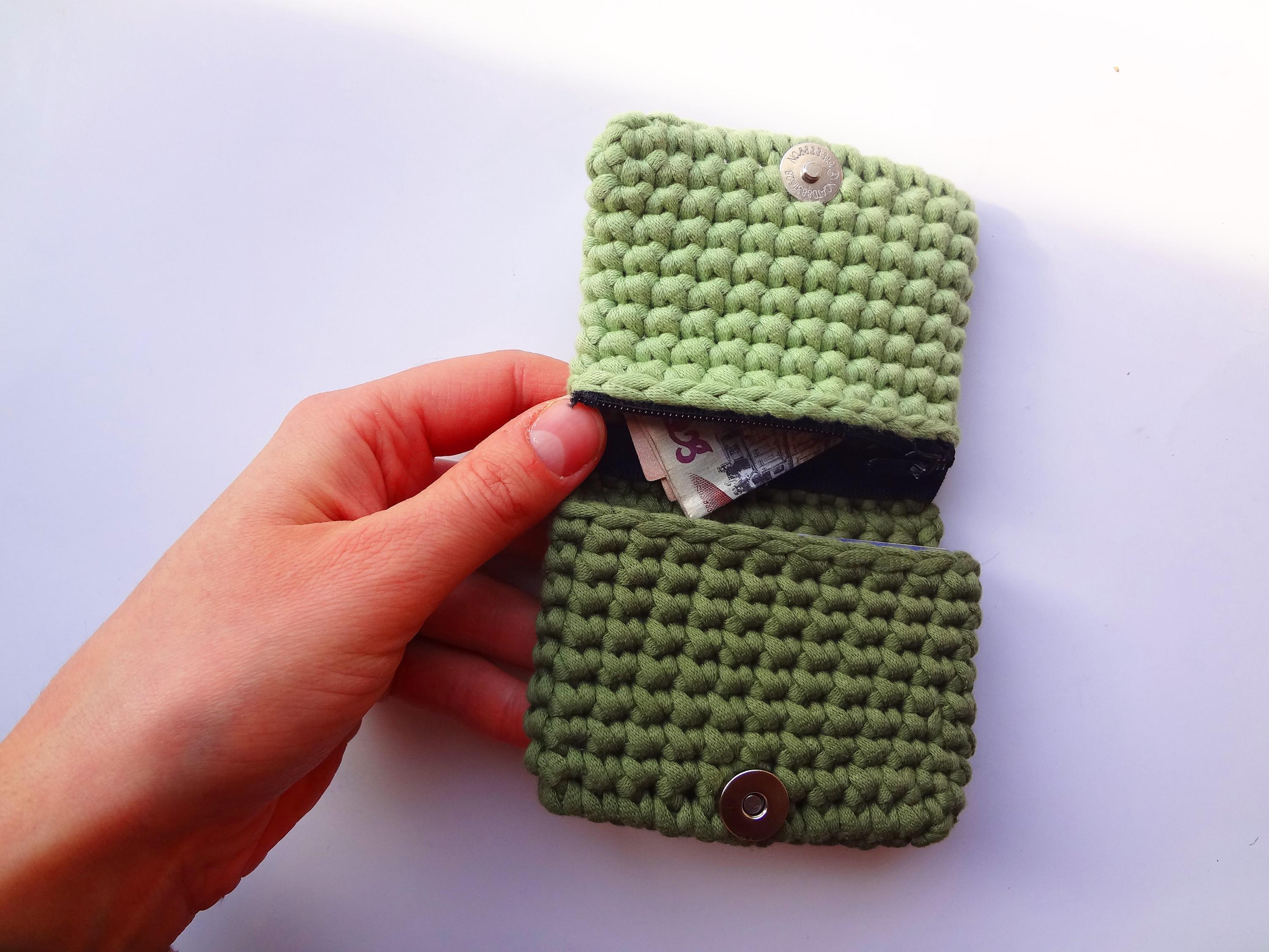 Crochet Wallet Pattern PDF, Easy Coin Purse Crochet Pattern, Beginner ...