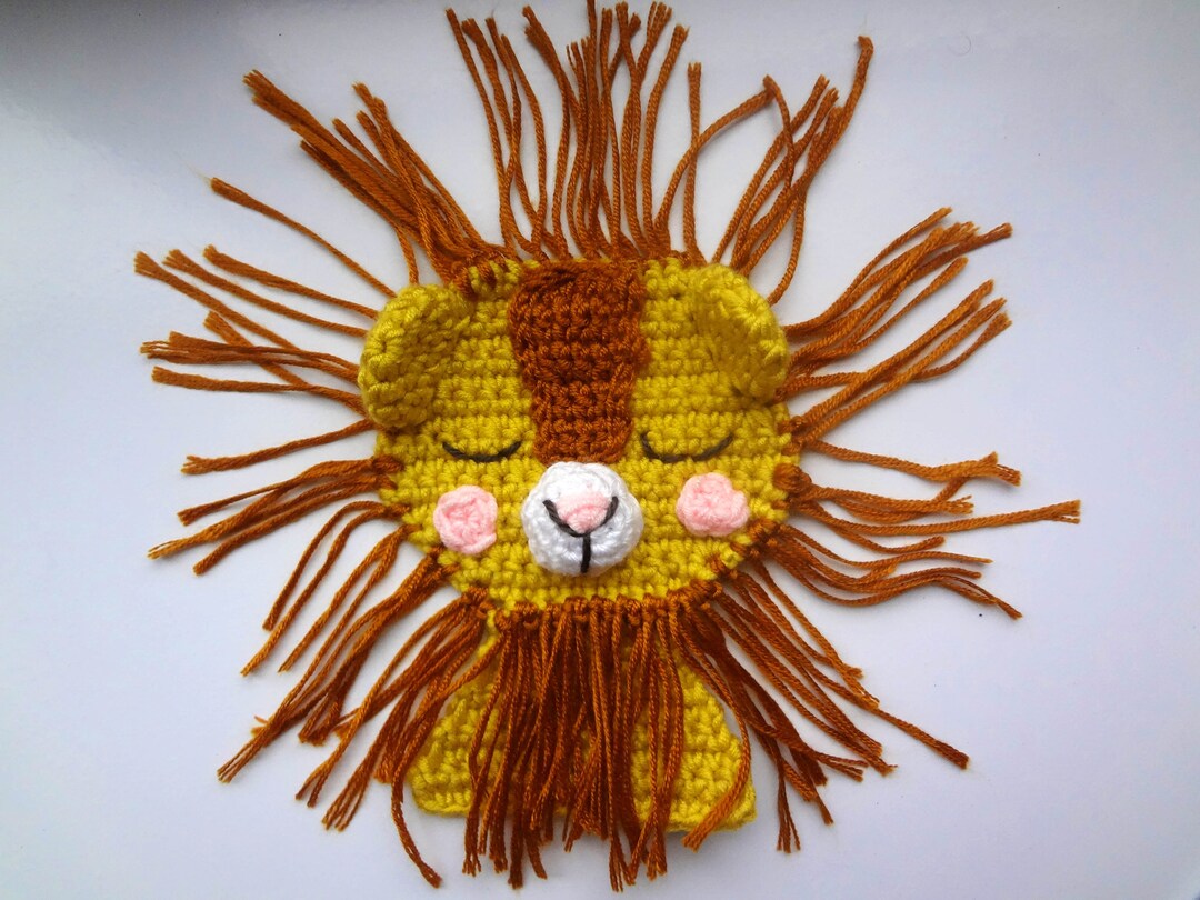 Crochet Lion Applique Pattern: Easy DIY Tutorial (PDF Pattern) - Etsy