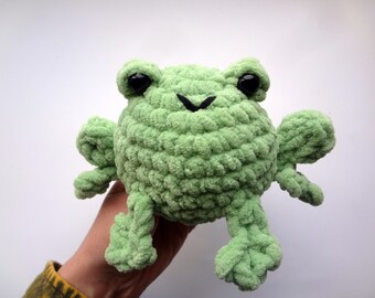 Huggy Frog Crochet Pattern No Sew Amigurumi Tutorial Keychain Charm ...