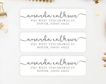 Custom Minimalist Return Address Labels With Modern Minimalist - Etsy