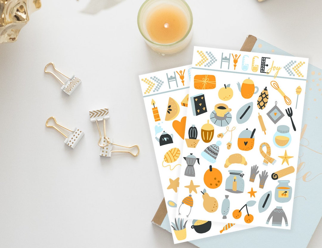 Stickers / Hygge, Comfort, Cozy Stickers / Nordic Winter Stickers ...