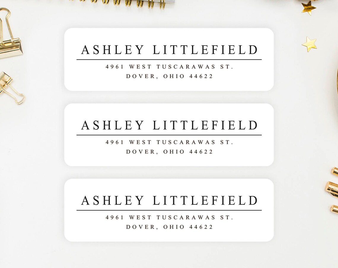Address Labels / Classic Personalized Return Address Labels / - Etsy