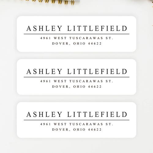 Address Labels / Classic Personalized Return Address Labels / - Etsy