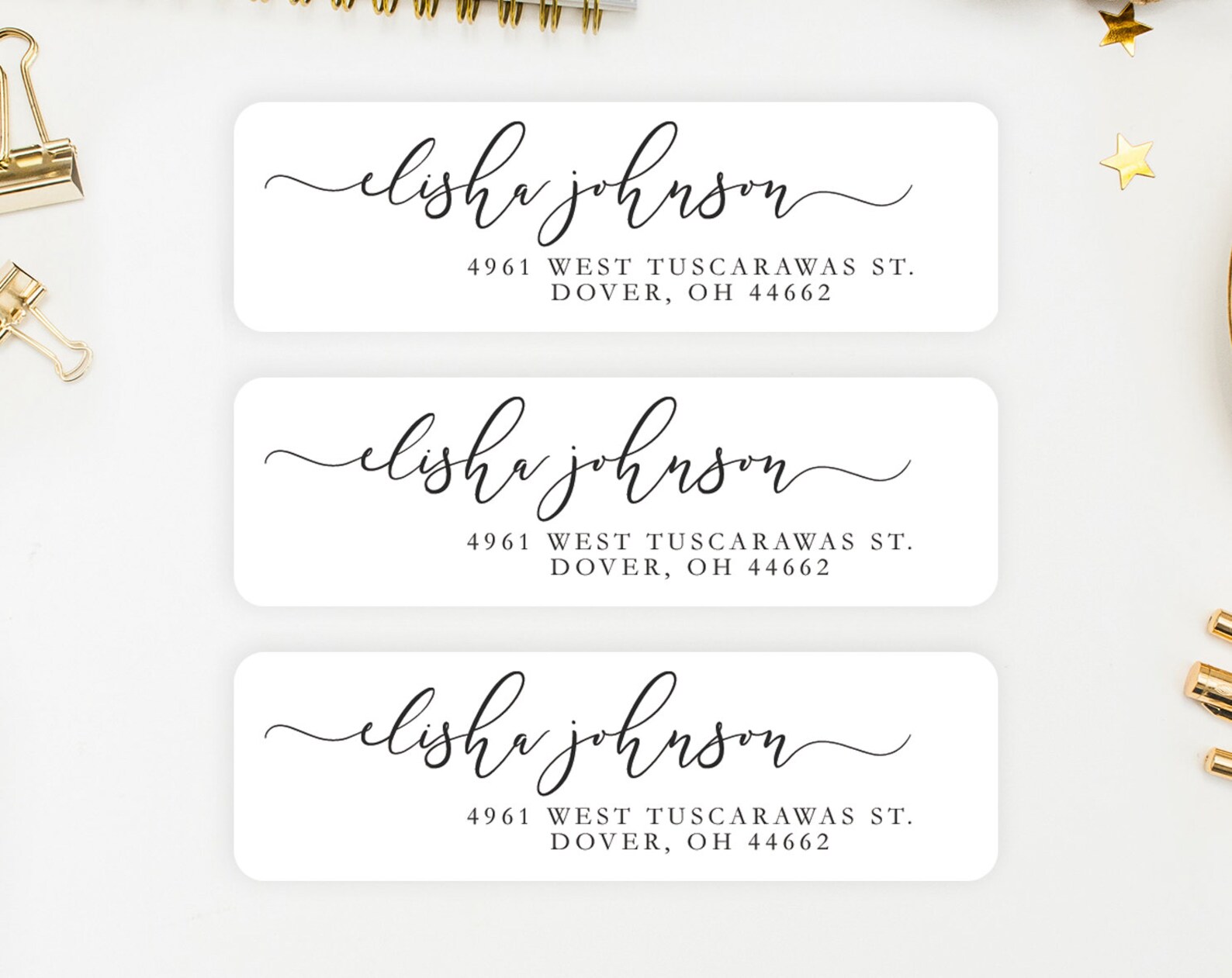 Address Labels / Classic Black and White Return Address Labels - Etsy