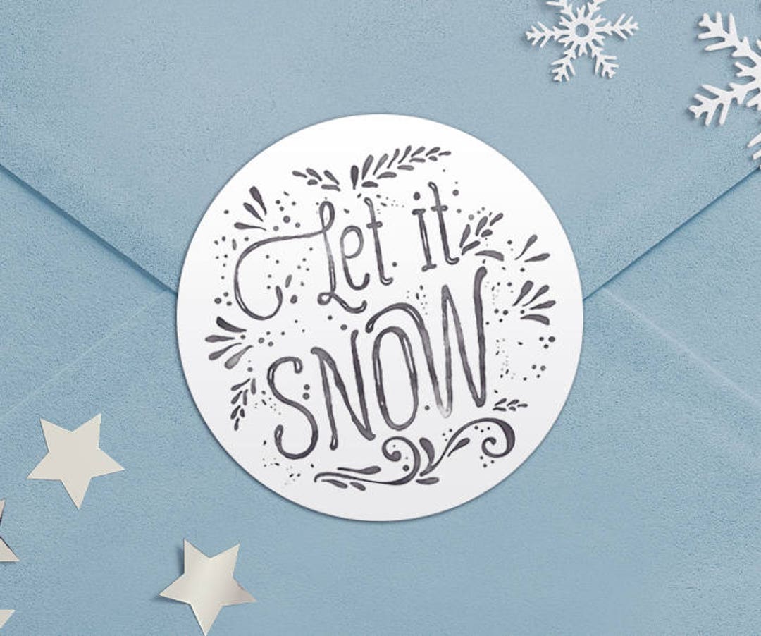 Christmas Stickers / Christmas Seals Stickers, Seal Stickers / Let It ...