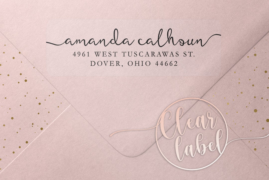 Address Labels / Clear Personalized Return Address Labels / Custom ...