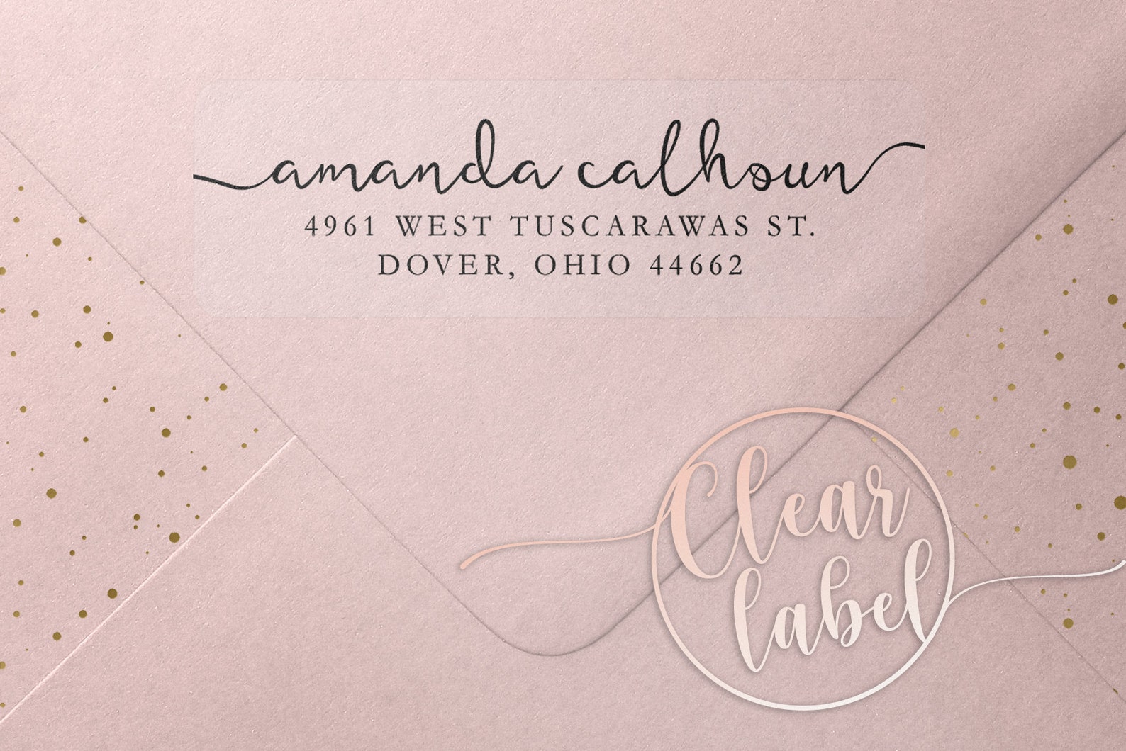 Address Labels / Clear Personalized Return Address Labels / | Etsy