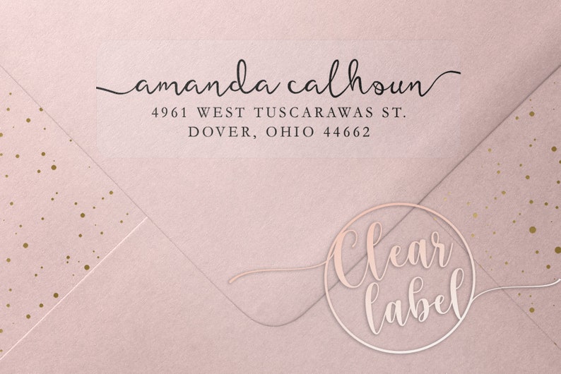 Address Labels / Clear Personalized Return Address Labels / | Etsy