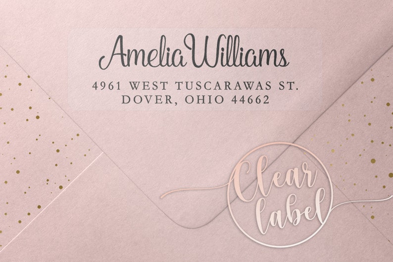 Address Labels / Clear Personalized Return Address Labels / | Etsy