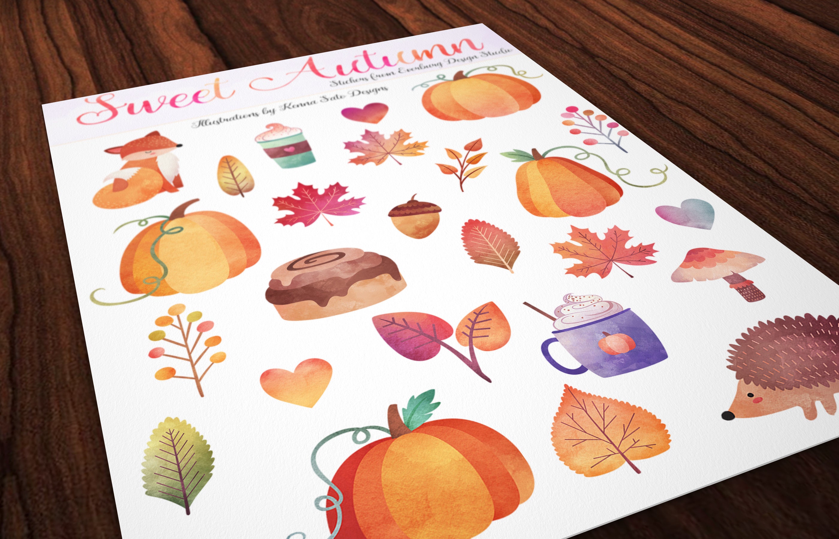 Stickers / Autumn Stickers Fall Stickers / Sweet Autumn Cute - Etsy