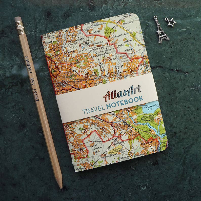 Travel Notebook, Germany, Berlin, 4x5,8 Inch, 40p. Blank or Ruled - Etsy