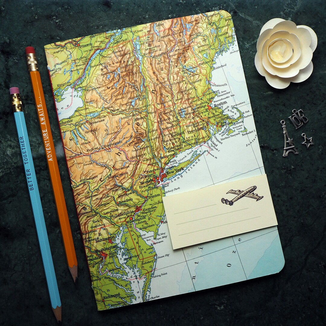 Travel Journal, Usa, Eastcoast, 5,7x8,2inch, 40 P. Ruled - Etsy