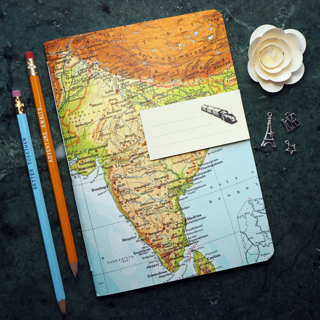 Travel Notebook India, 5,7x8,2inch, 40 P. Ruled - Etsy