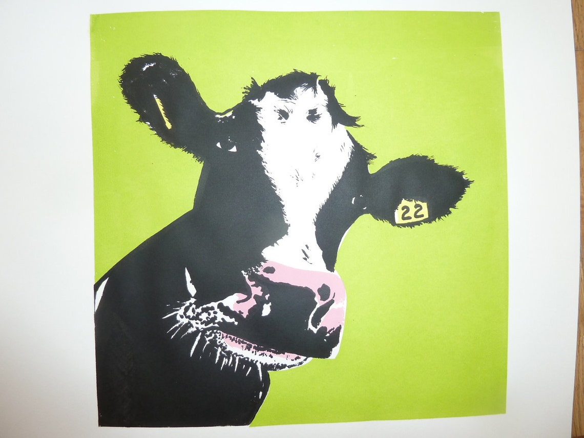 Original Silk Screen Print - Moo Cow - Available With Different ...