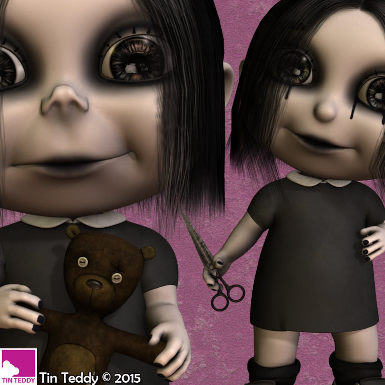 Creepy Kid Clip Art 12 Digital Images for Halloween and Scary - Etsy Canada