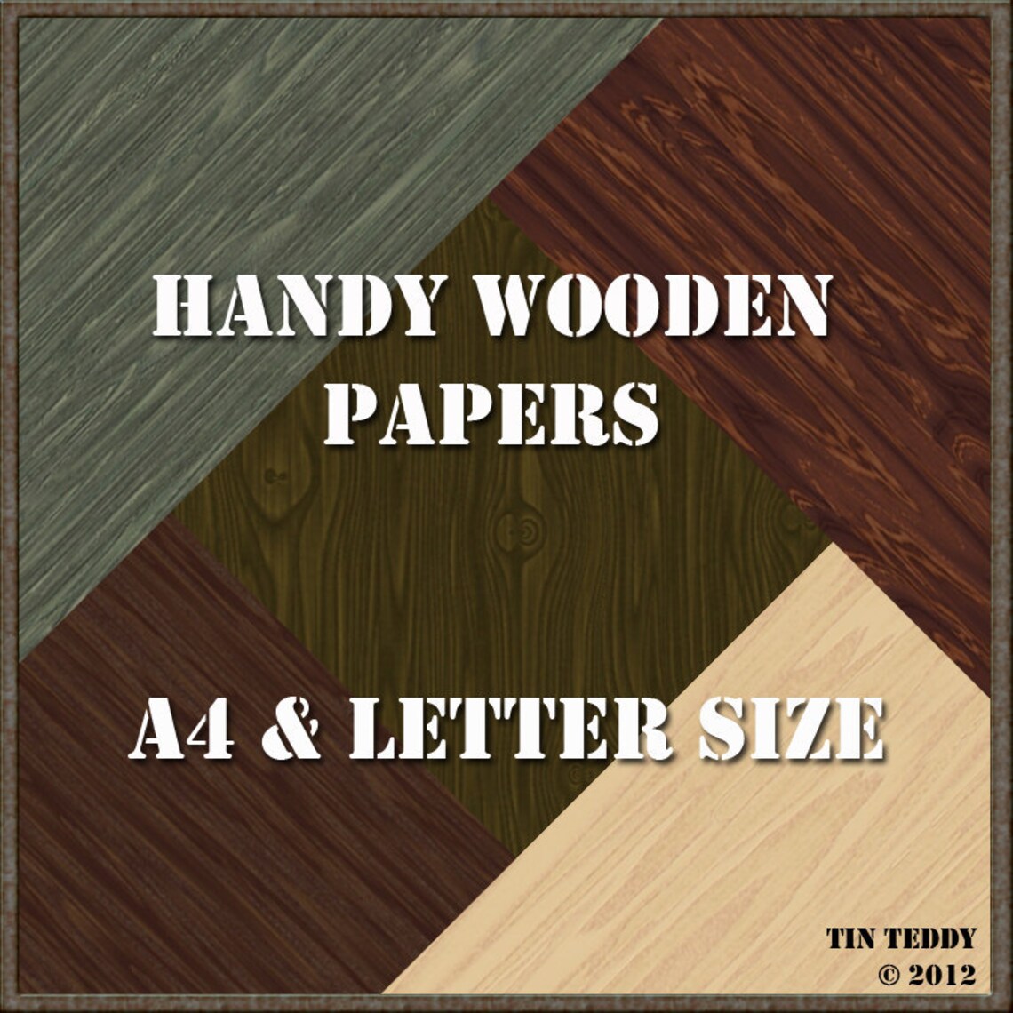 Wooden Digital Papers - 12 Wood Backgrounds for Card Making Scrapbooks ...