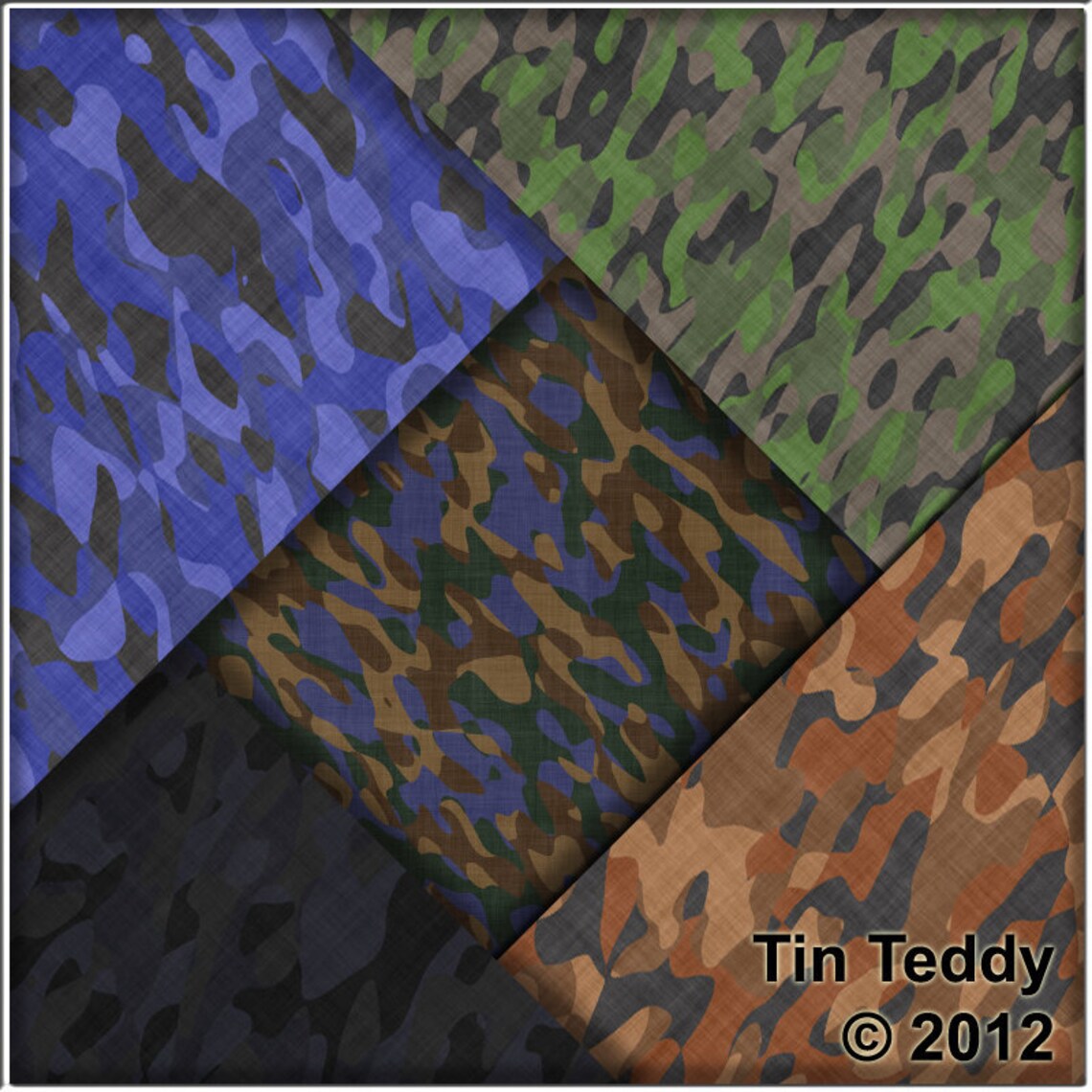Camo Paper 16 Camouflage Paper Digital Backgrounds for Scrapbooks Card ...