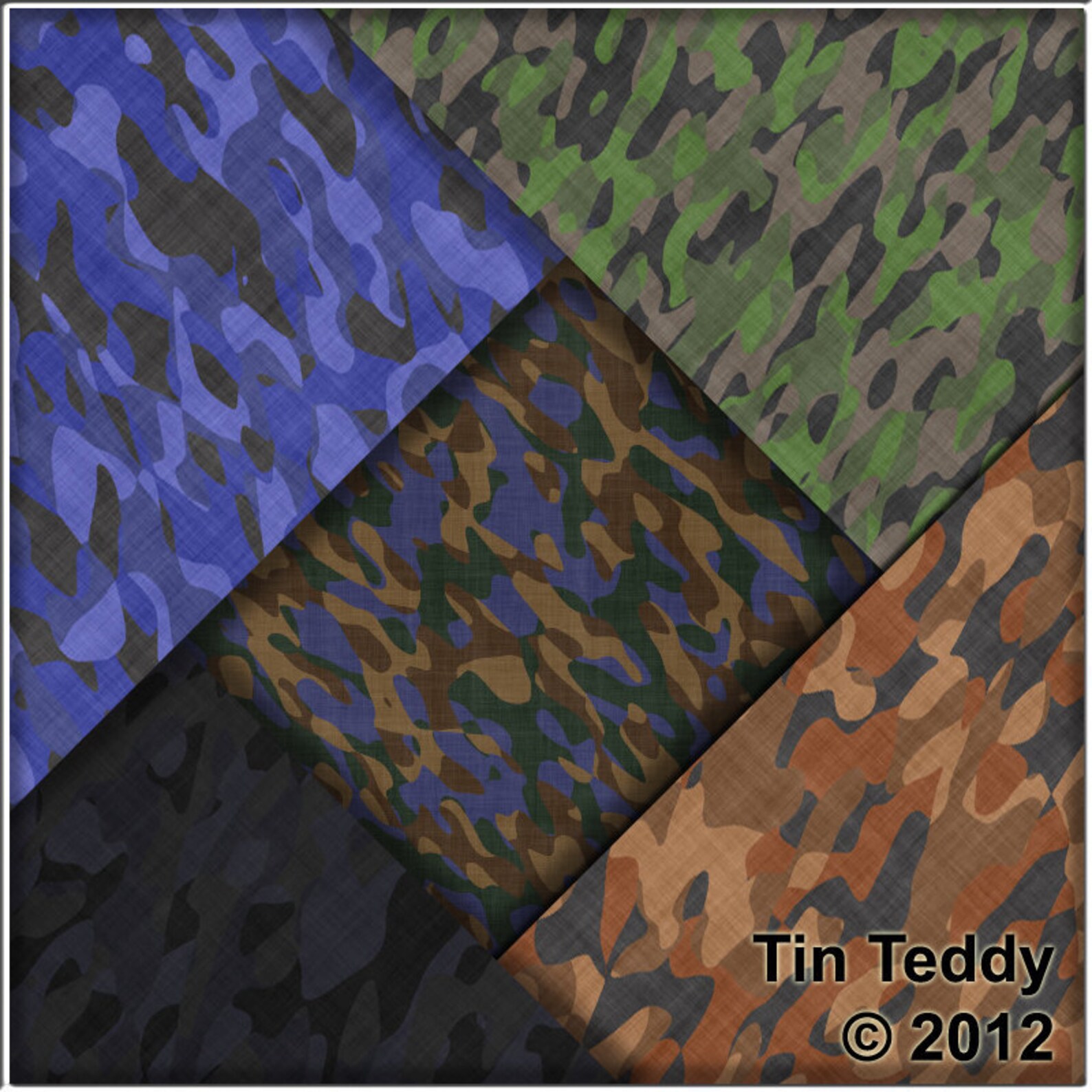 Camo Paper 16 Camouflage Paper Digital Backgrounds for Scrapbooks Card ...