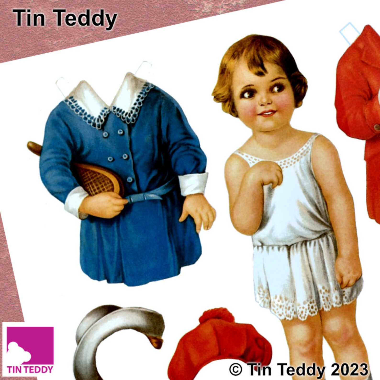 1939 Children Paper Dolls Digital Collage Sheets - 3 Printable Vintage ...