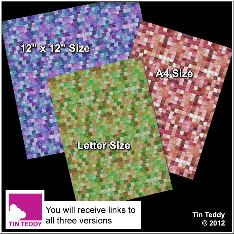 Glass Tile Digital Papers 16 Printable Backgrounds for Scrapbooking ...