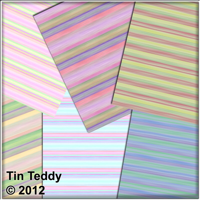 Pastel Stripes Digital Papers 16 Soft Striped Printable - Etsy