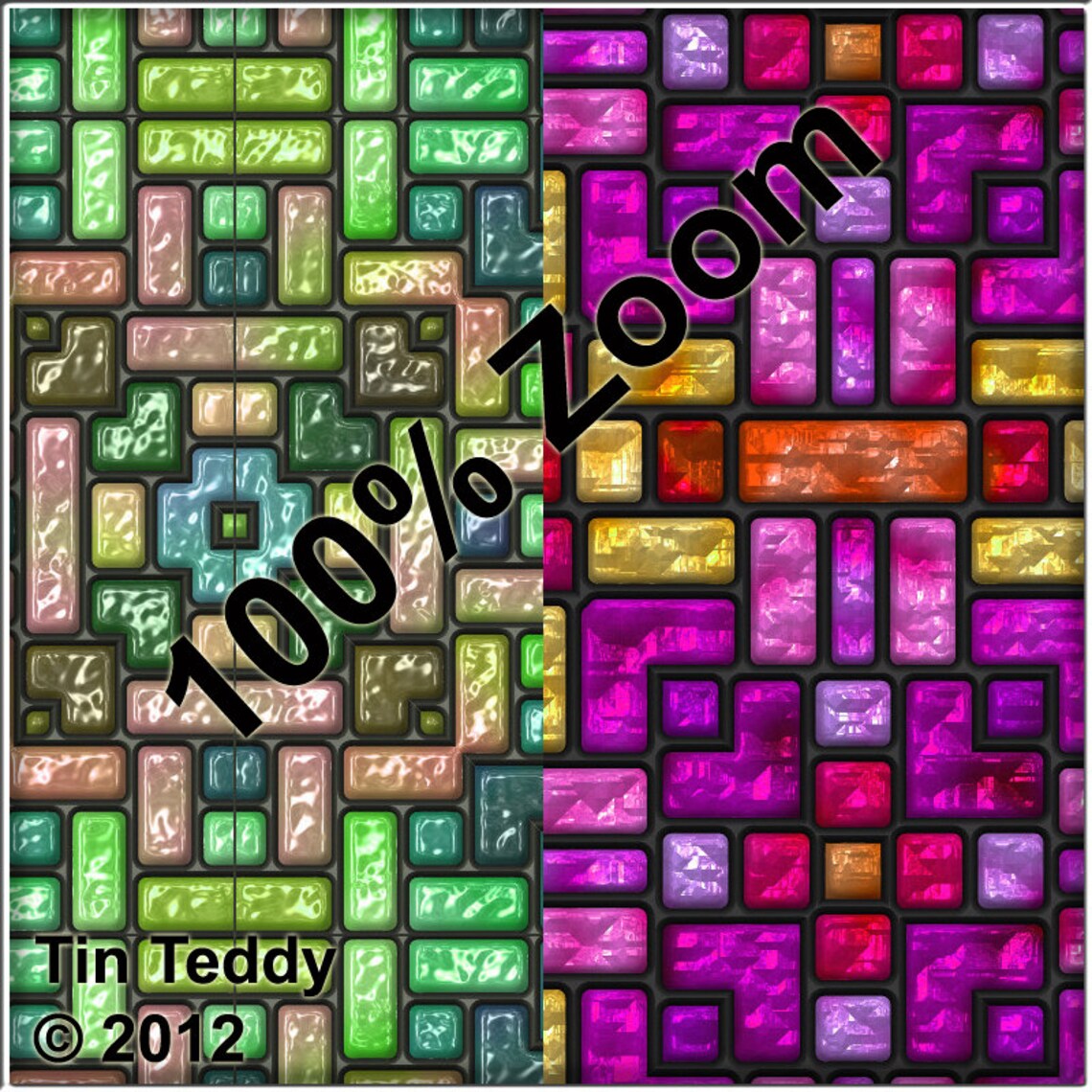 30s Stained Glass Digital Papers 16 Jewel Bright Backgrounds for ...