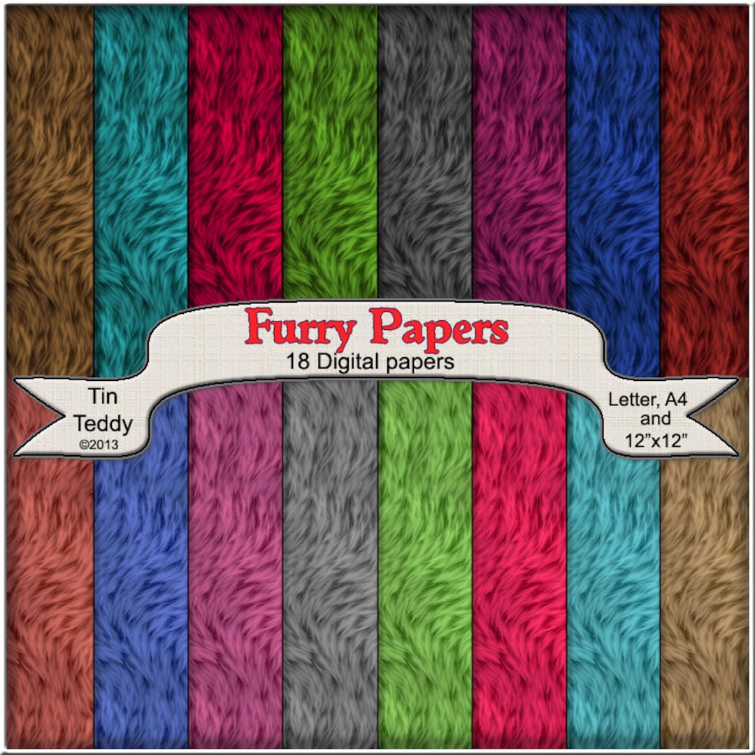 Digital Furry Papers - Printable Fur Backgrounds for Your Crafting ...