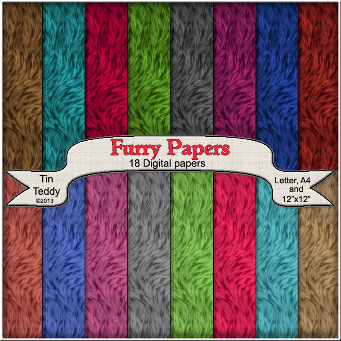 Digital Furry Papers - Printable Fur Backgrounds for Your Crafting ...