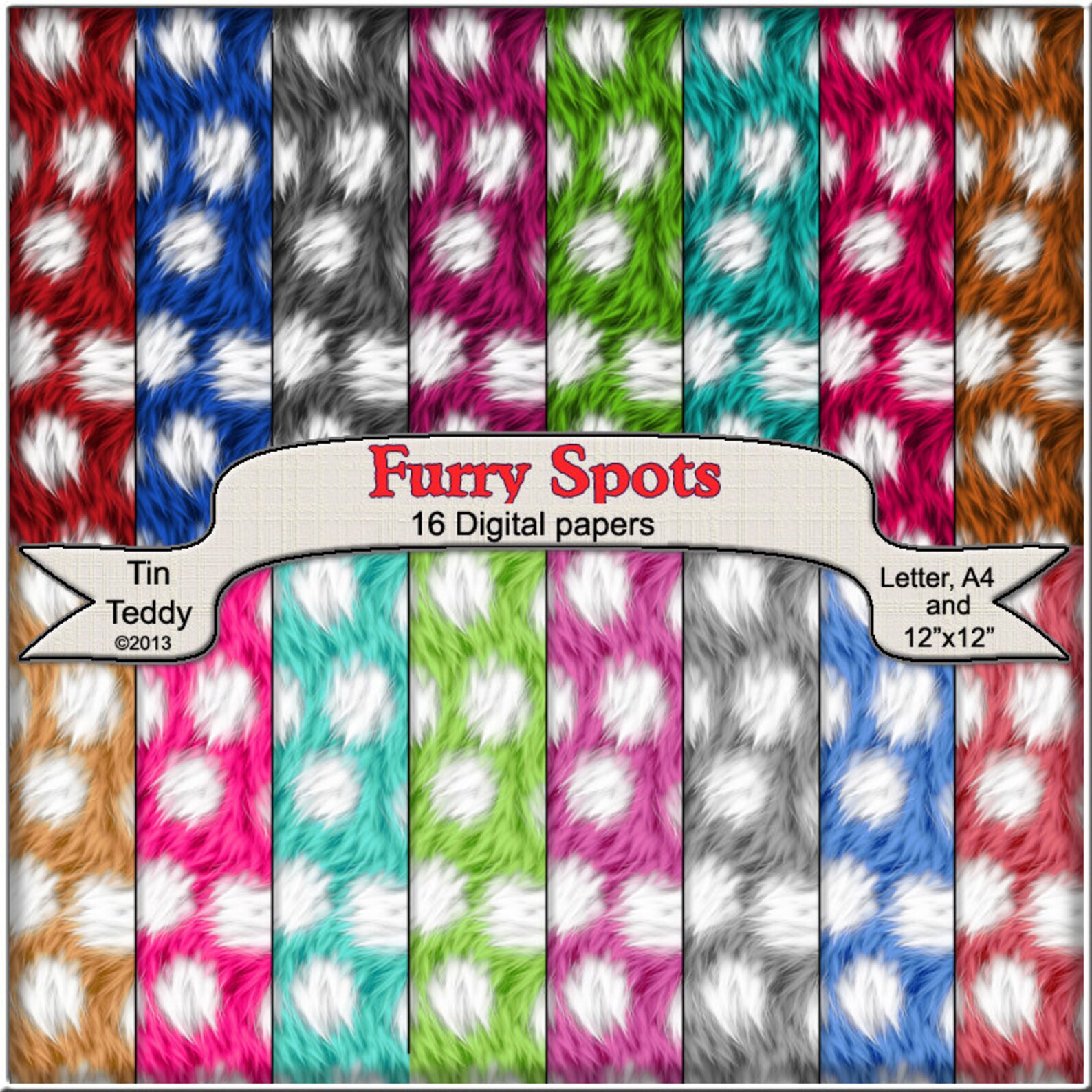 Digital Furry Spots Papers - Printable Spotted Fur Backgrounds for Your ...