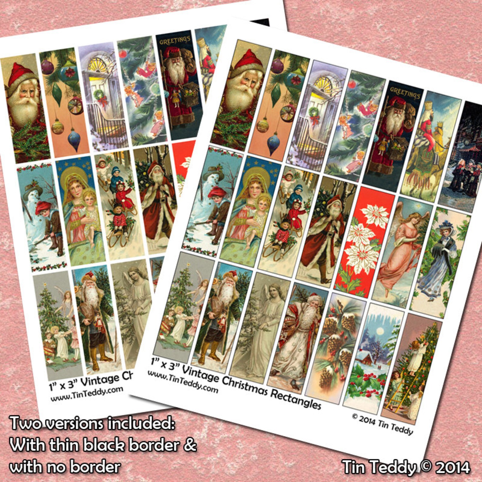 Vintage Christmas Microscope Slides Digital Collage Sheet - 1" X 3 ...