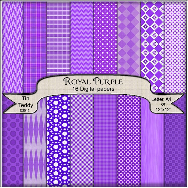 Purple Paper Pack - Etsy