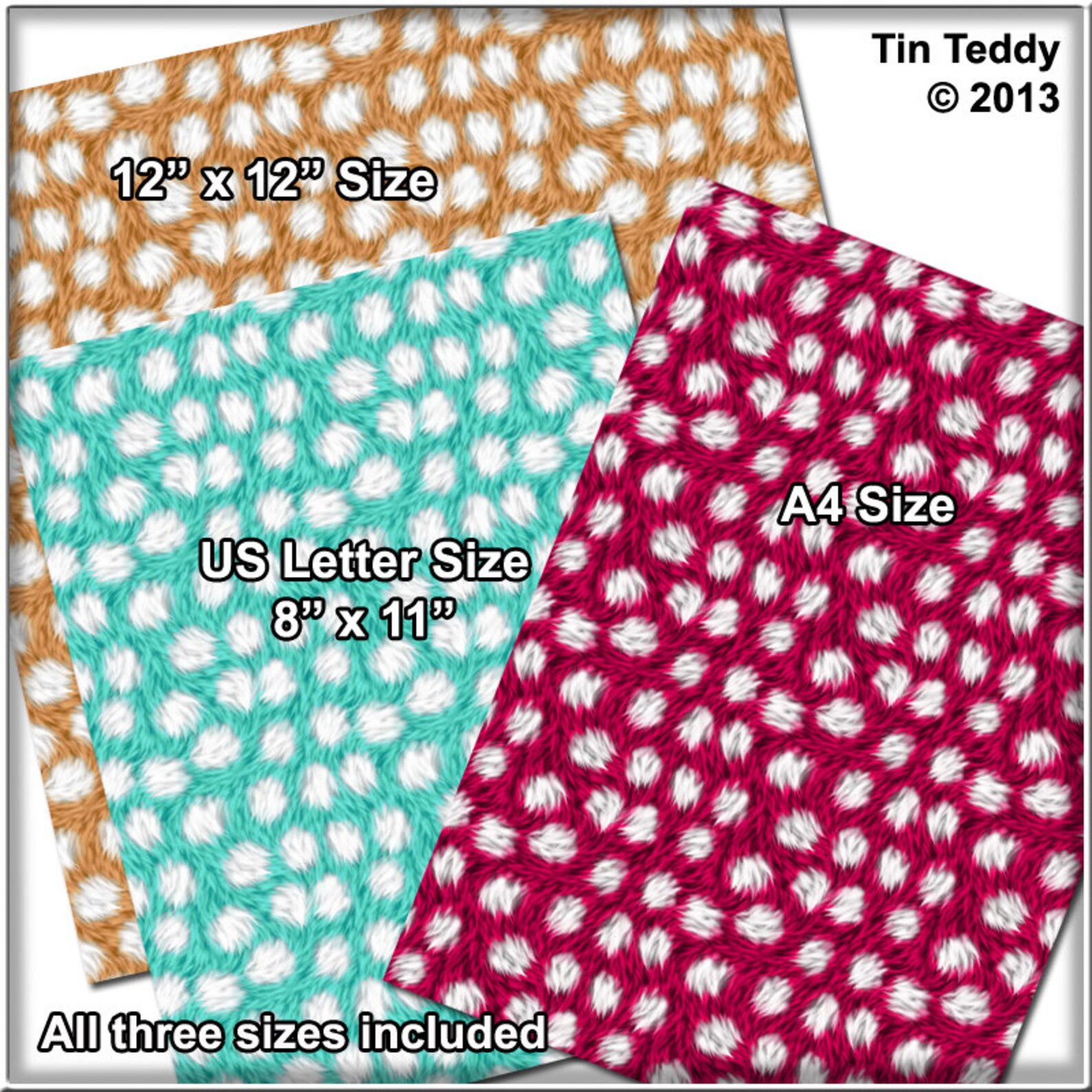 Digital Furry Spots Papers - Printable Spotted Fur Backgrounds for Your ...