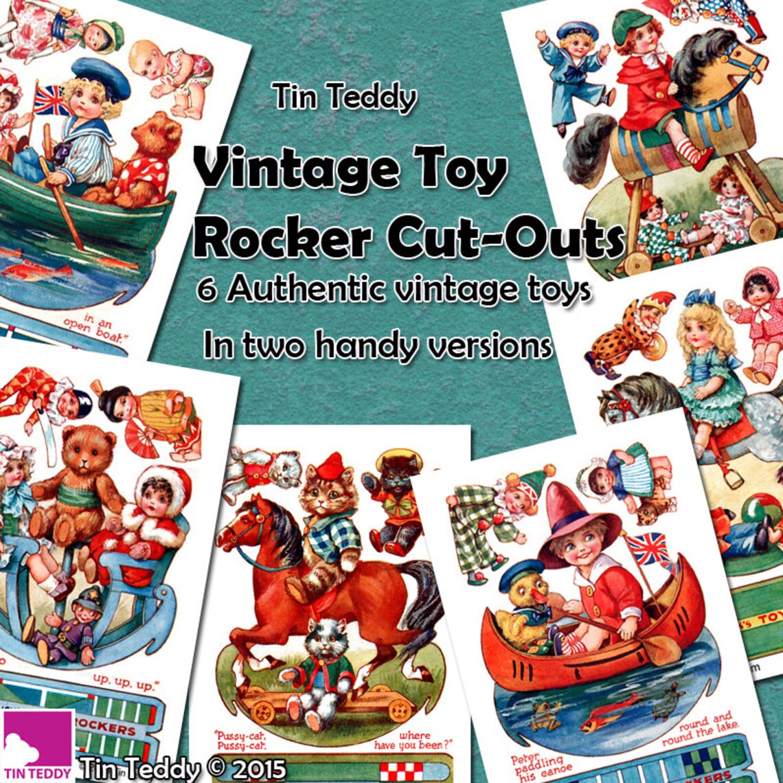 Vintage Toy Rockers Digital Printables - 1910 Childrens Toys to Cut Out ...