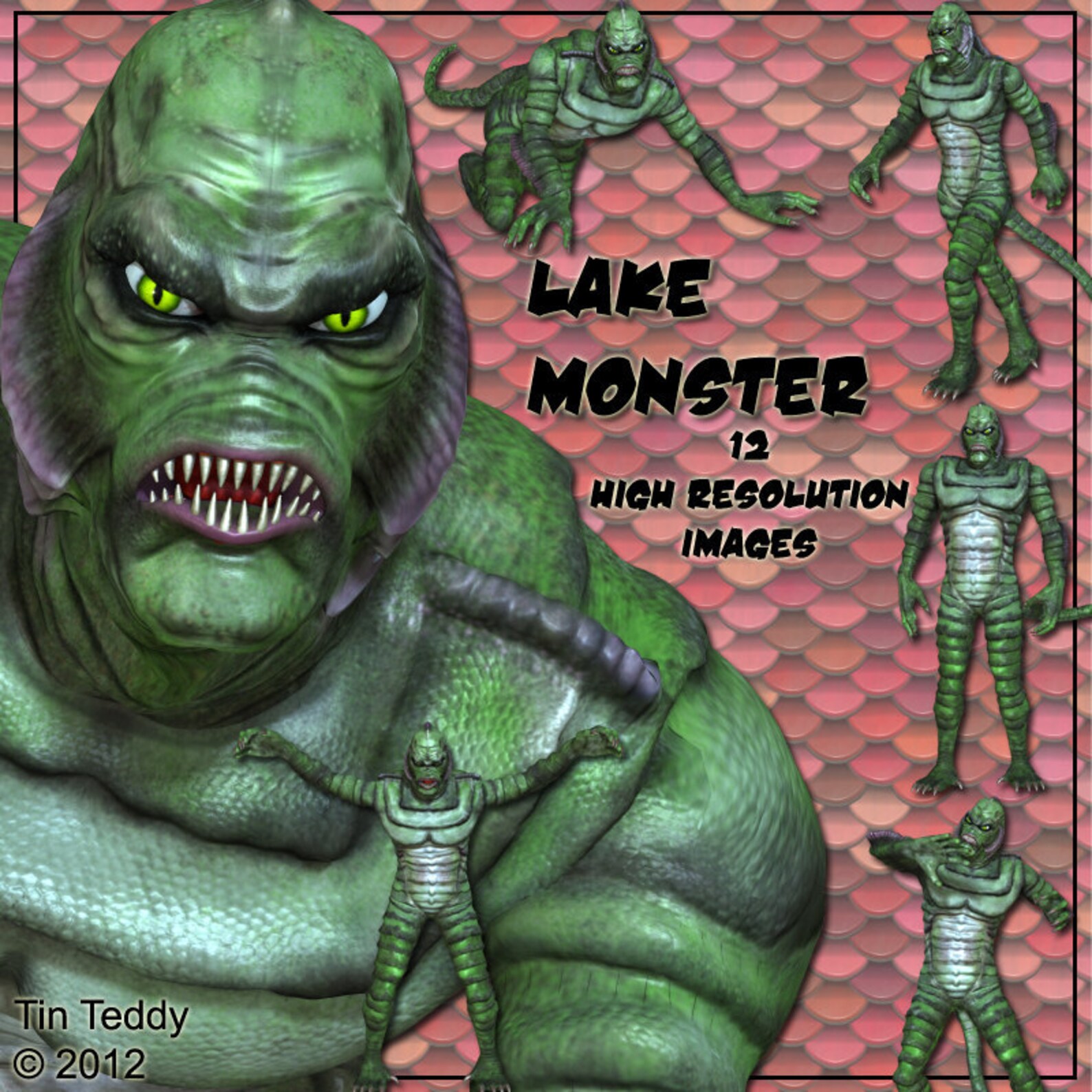 Lake Monster Digital Clip Art 12 Reptilian Images for Your - Etsy