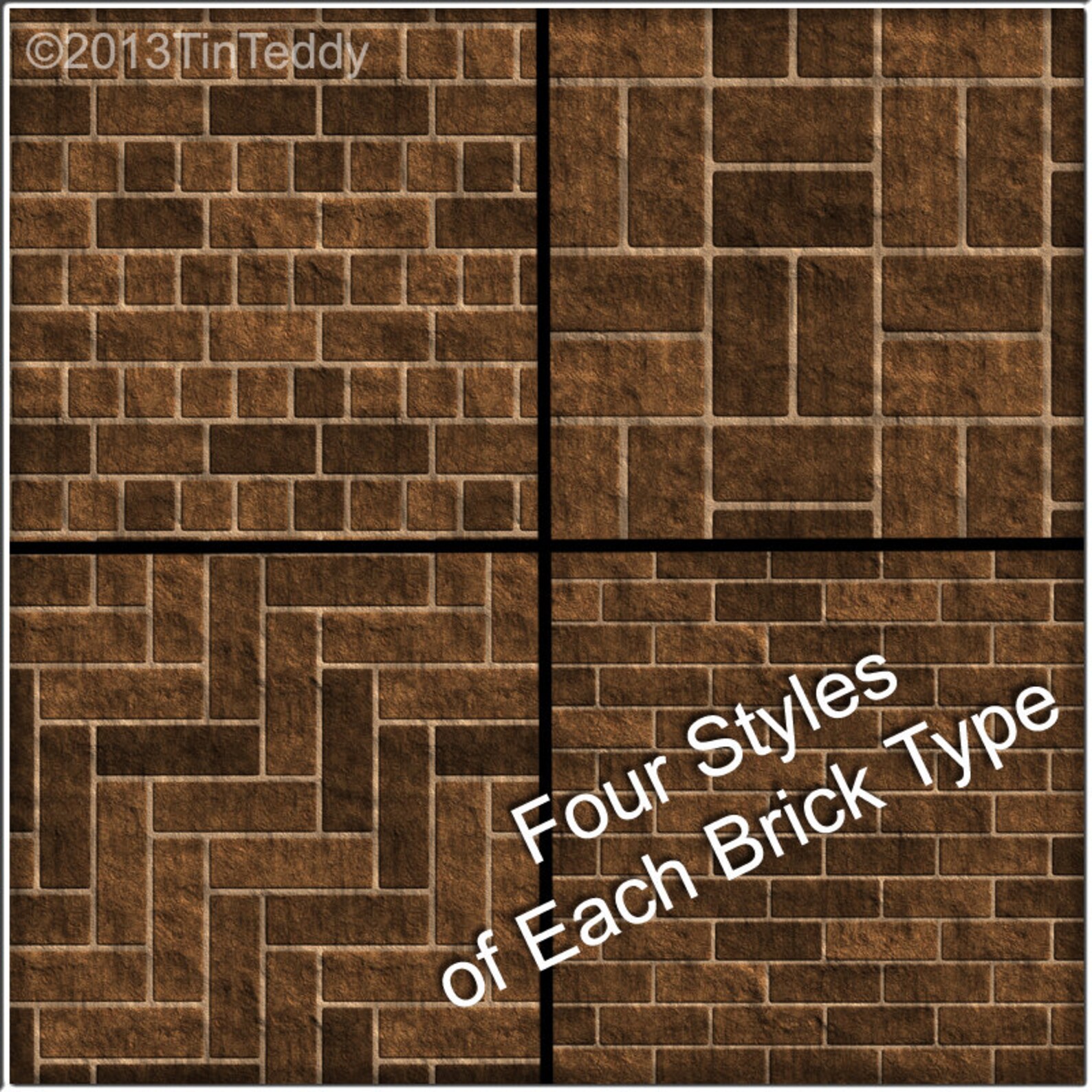 Bricks Digital Papers - 20 Versatile Backgrounds for Crafting Projects ...