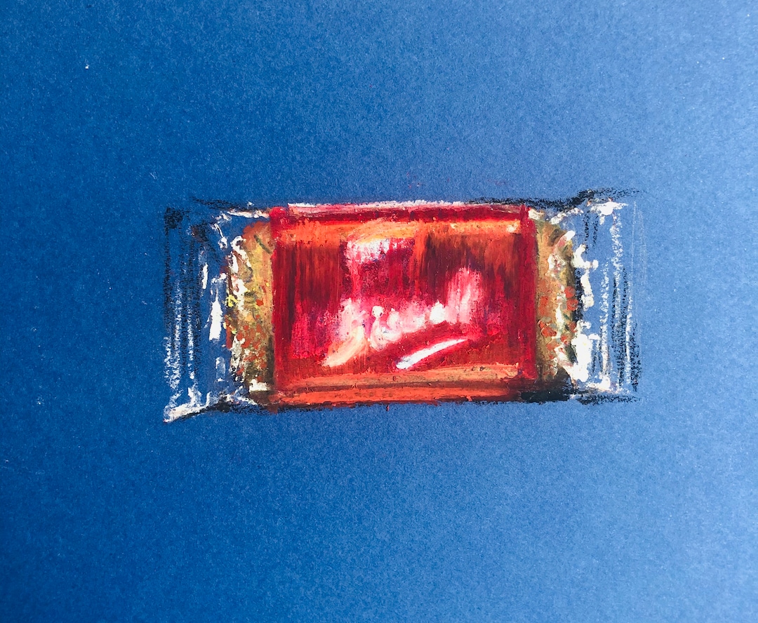 Biscoff // Original Oil Pastel Drawing - Etsy