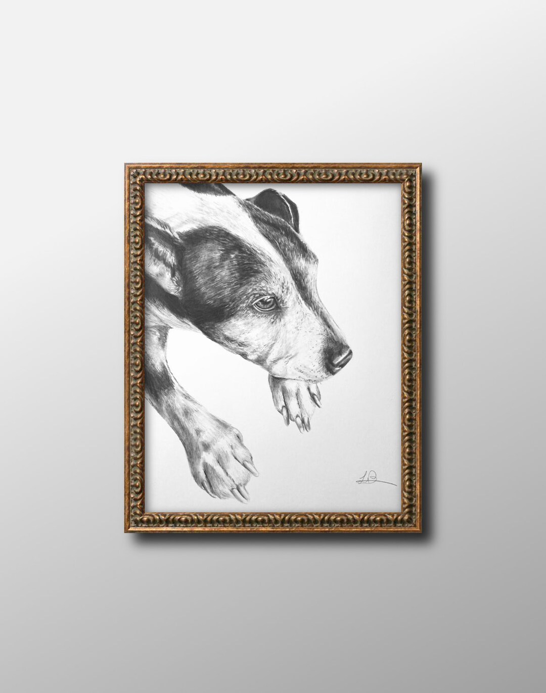 Custom Pet Portrait Drawing - Commission. Animal Art. Dog Portrait. Pet ...