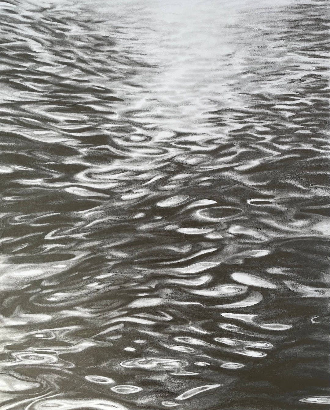 Original Pencil Drawing River, Reflective Natural Wall Art, Centrepiece ...